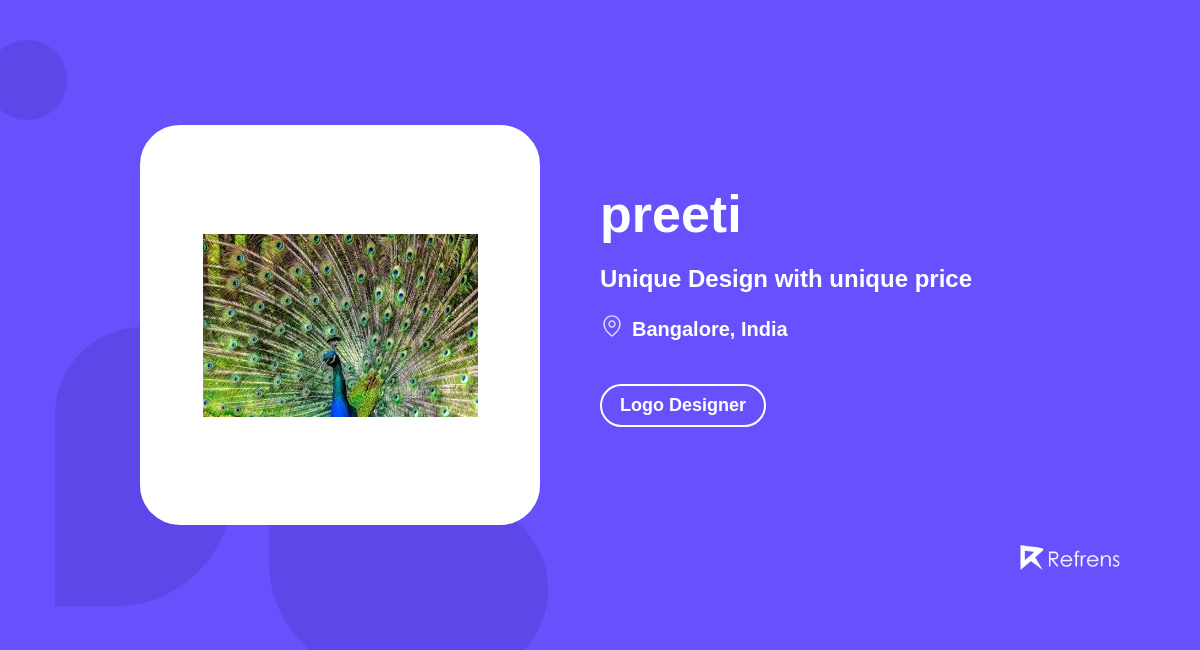 preeti | Logo Designer, Bangalore -Refrens