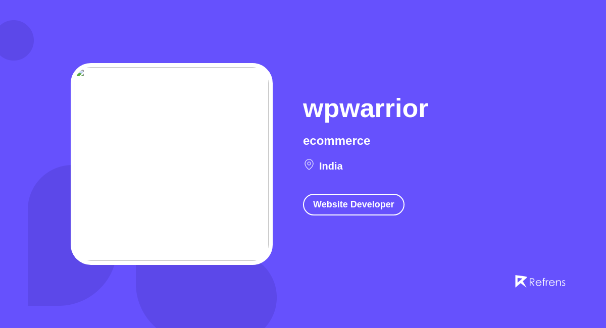 wpwarrior | Website Developer -Refrens
