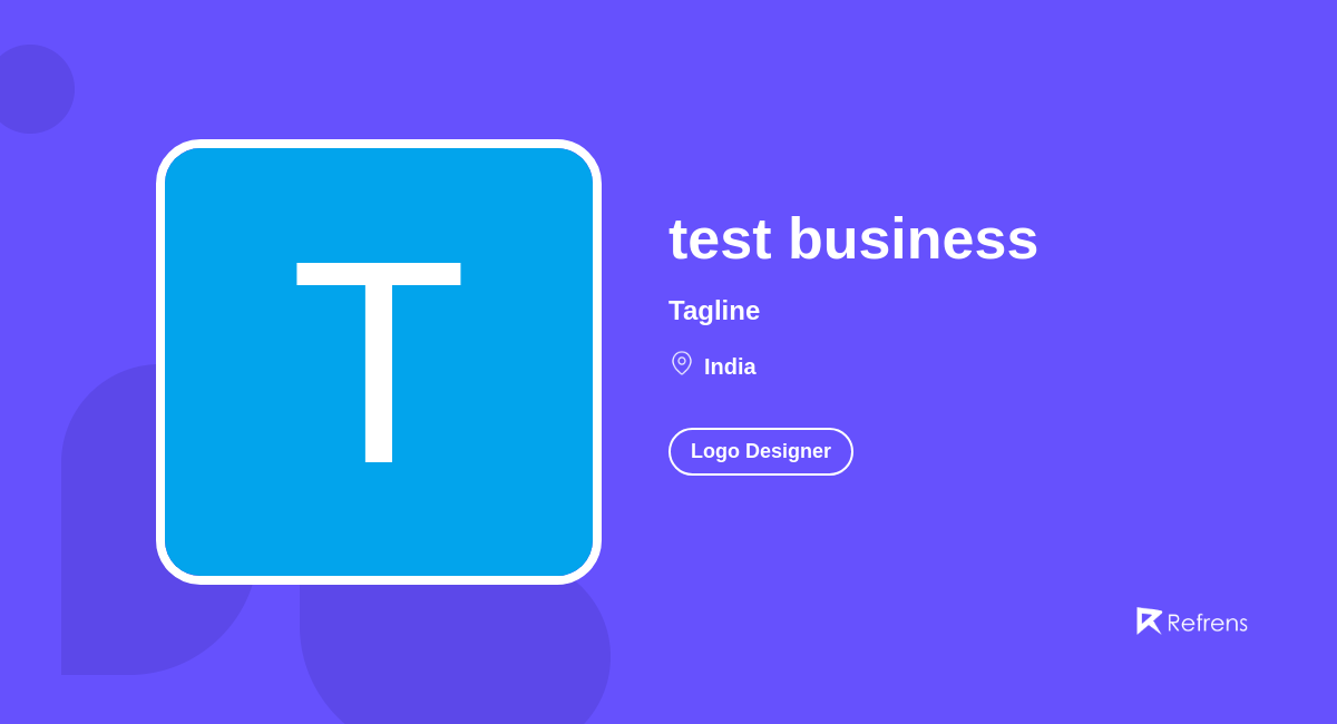 test business -Refrens